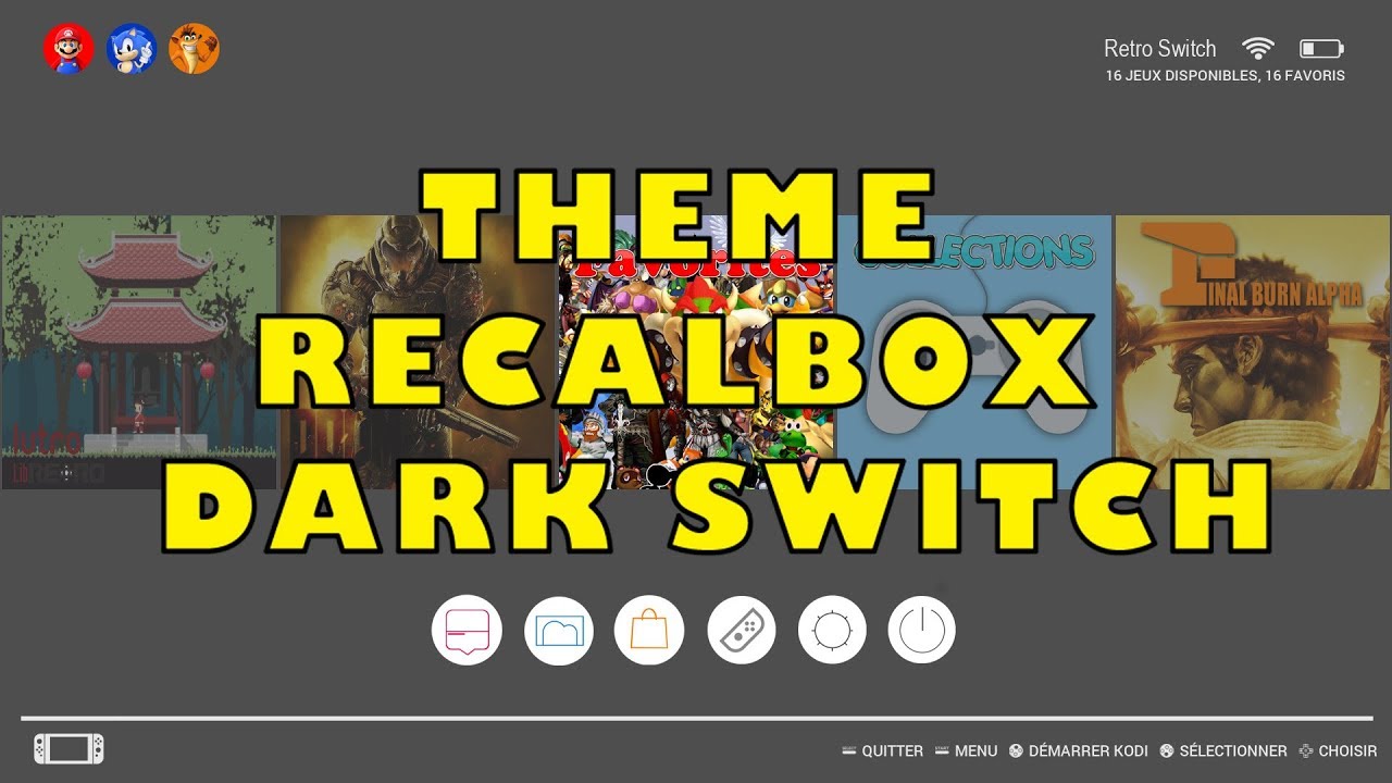 THEME RECALBOX DARK SWITCH - YouTube