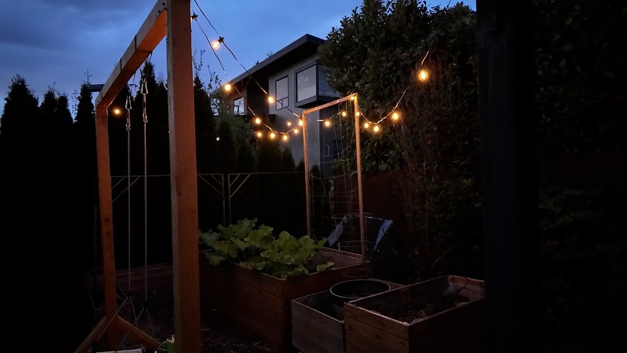 Installing Solar String Lights in My Backyard Review & Thoughts - YouTube