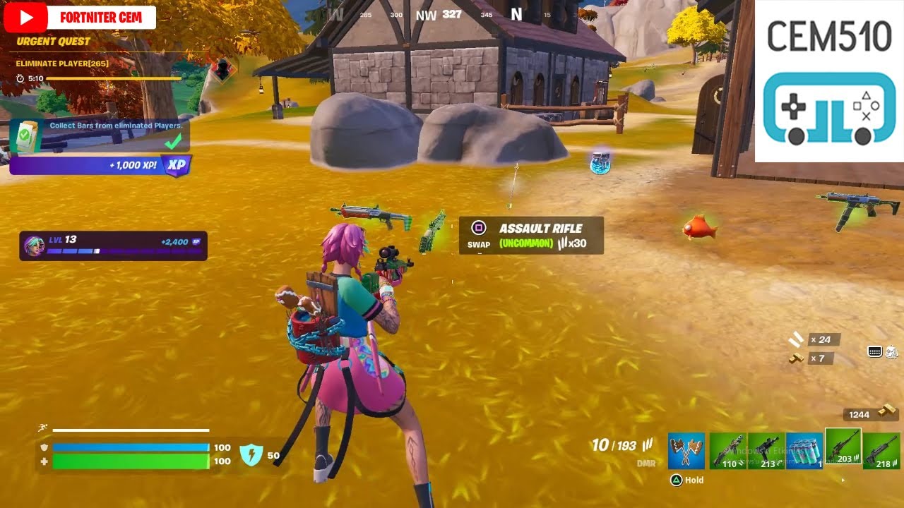 Collect Bars from eliminated Players Fortnite Daily Quests - YouTube