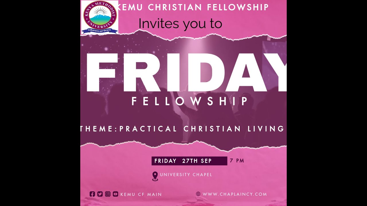 PRACTICAL CHRISTIAN LIVING || FRIDAY FELLOWSHIP | 27th SEPTEMBER,2024 ...