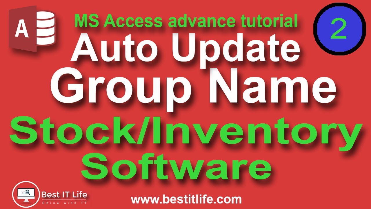Auto Update Group Name | Stock Management Software #MSAccess Advance ...