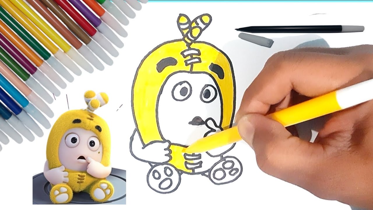 How to Drawing ang Coloring oddbods yellow|menggambar & mewarnai ...