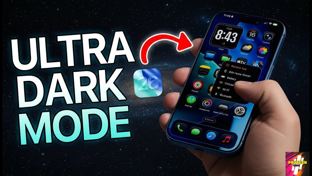 The SECRET to Enabling ULTRA Dark Mode on iOS 26.2 (Hidden Settings ...