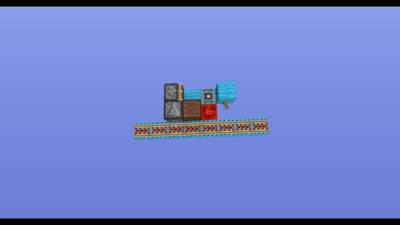 Minecraft compact instant rail line - YouTube