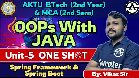 Object Oriented Programming With Java AKTU | BTech 2nd Year / / MCA 2nd Semester by Vikas Sir ...