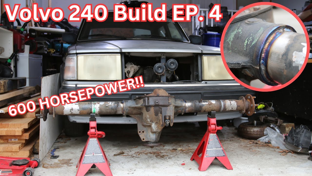 Narrowing a BEEFY 200$ REAR AXLE to fit under my TURBO LS VOLVO 240 ...