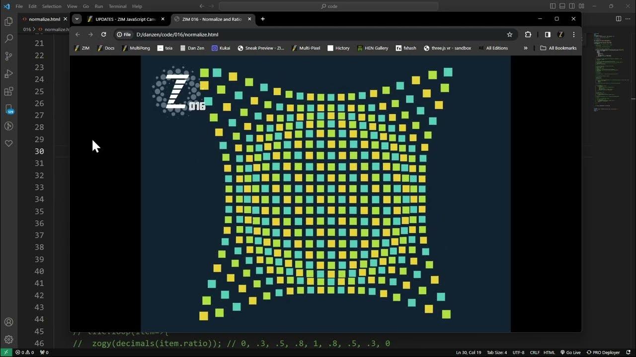 ZIM Bubbling 202. Normalize and Ratio makes for Amazing Animations! #JavaScript #Canvas # ...