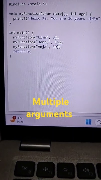 Multiple Arguments In C Coding Javaprogramming Cprogramming Youtube