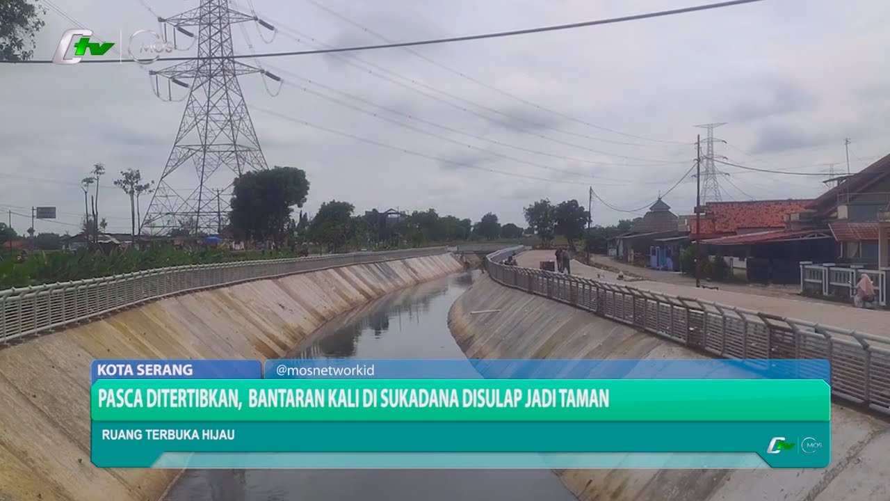 PASCA DITERTIBKAN, BANTARAN KALI DI SUKADANA DISULAP JADI TAMAN - YouTube