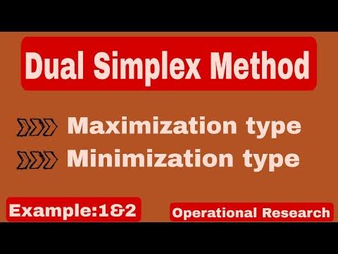 Dual Simplex Method |Maximization and minimum type|explained Examples - YouTube