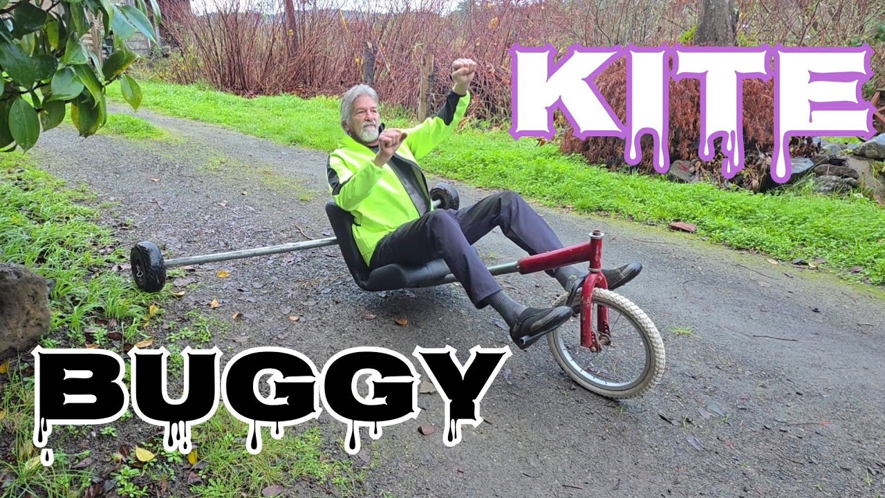 Kite buggy/scrap~pile build. Turn junk into a useful & fun item. - YouTube