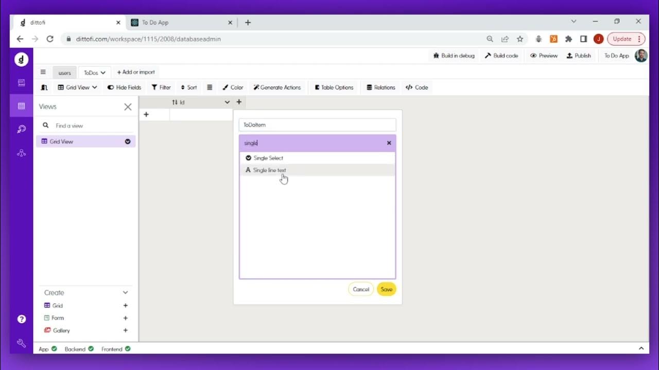 Part 11 - Setting Up the Database in Dittofi - YouTube