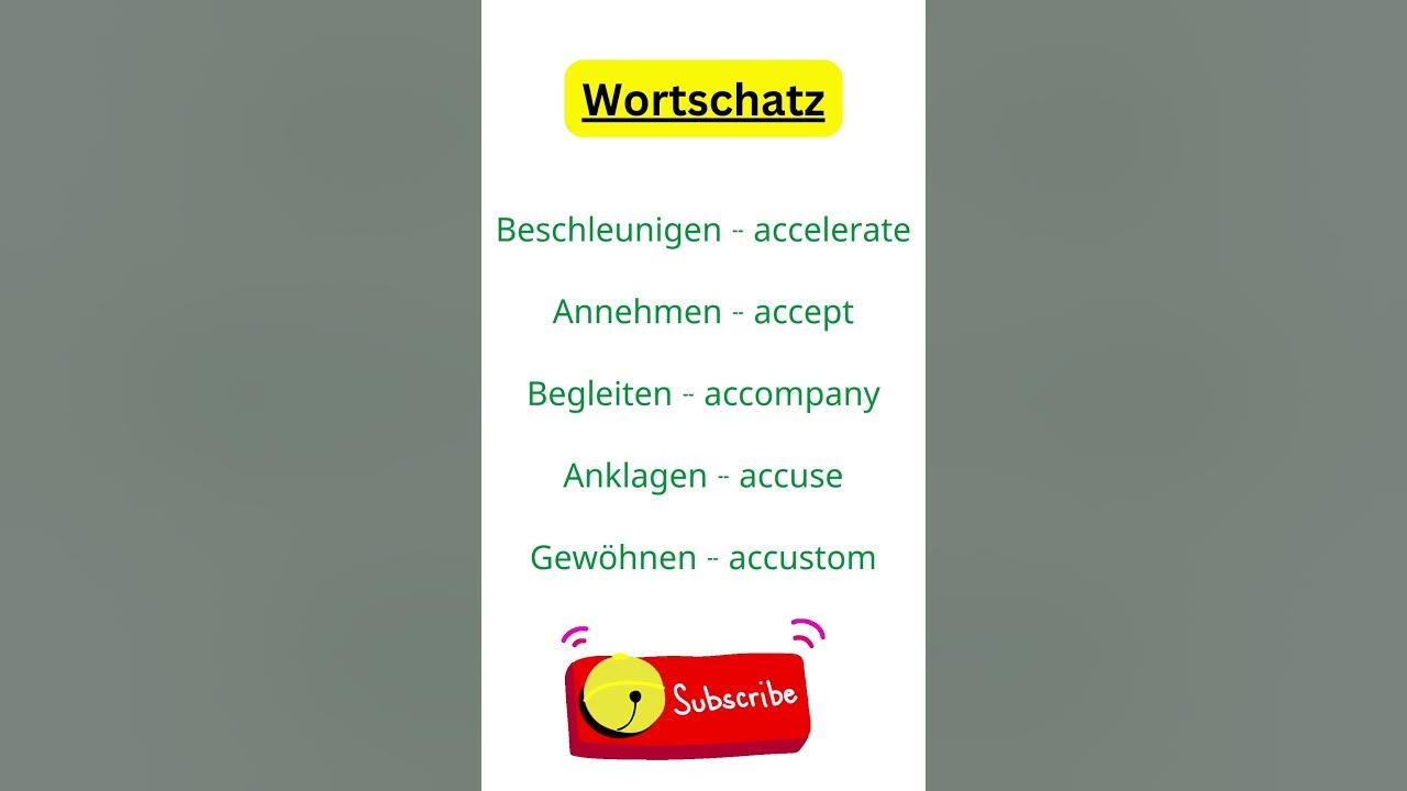 Wortschatz || Verbs || meanings || 2310 // Deutschland // Deutsch ...