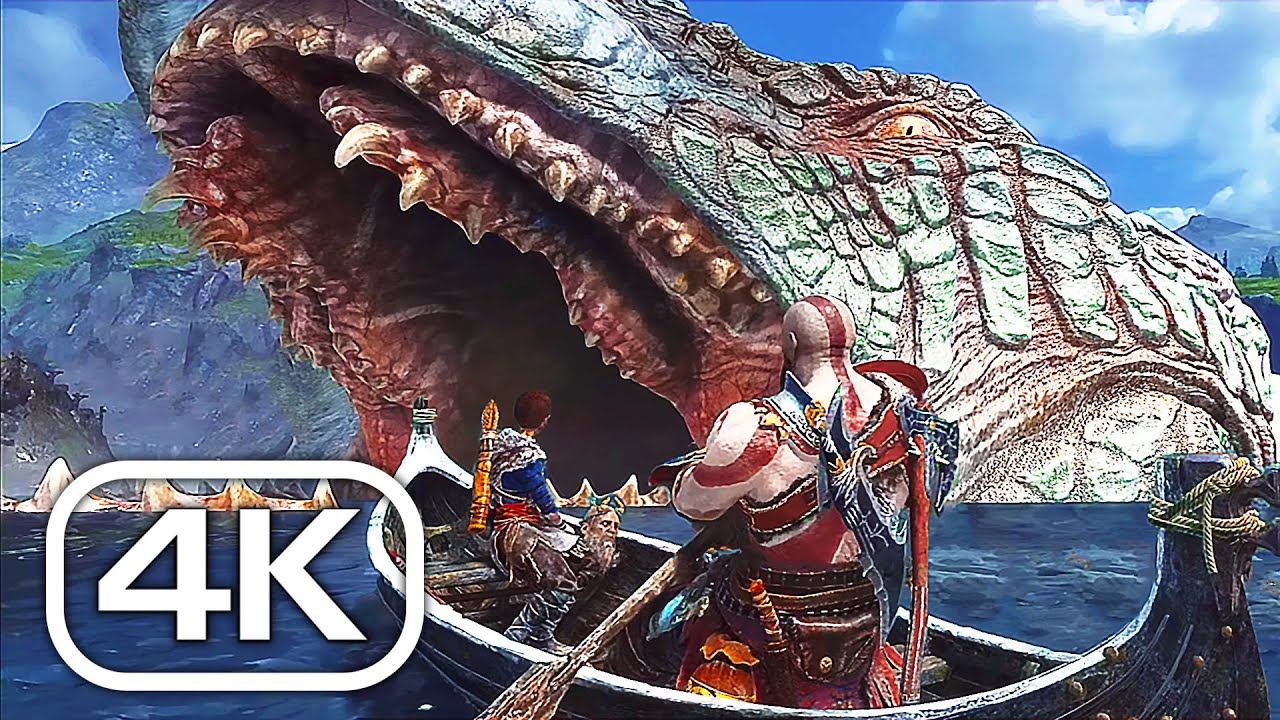 God of War PS5 - Going Inside The World Serpent Mouth - Giant Snake ...