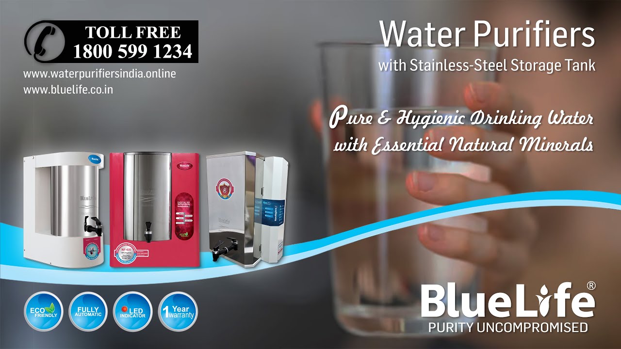 Water Purifiers | Detachable Stainless-Steel Tank | RO+UV, NF+UV & UF ...