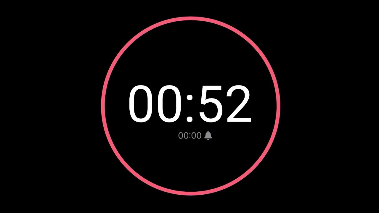 52 Second Countdown Timer / iPhone Timer Style - YouTube