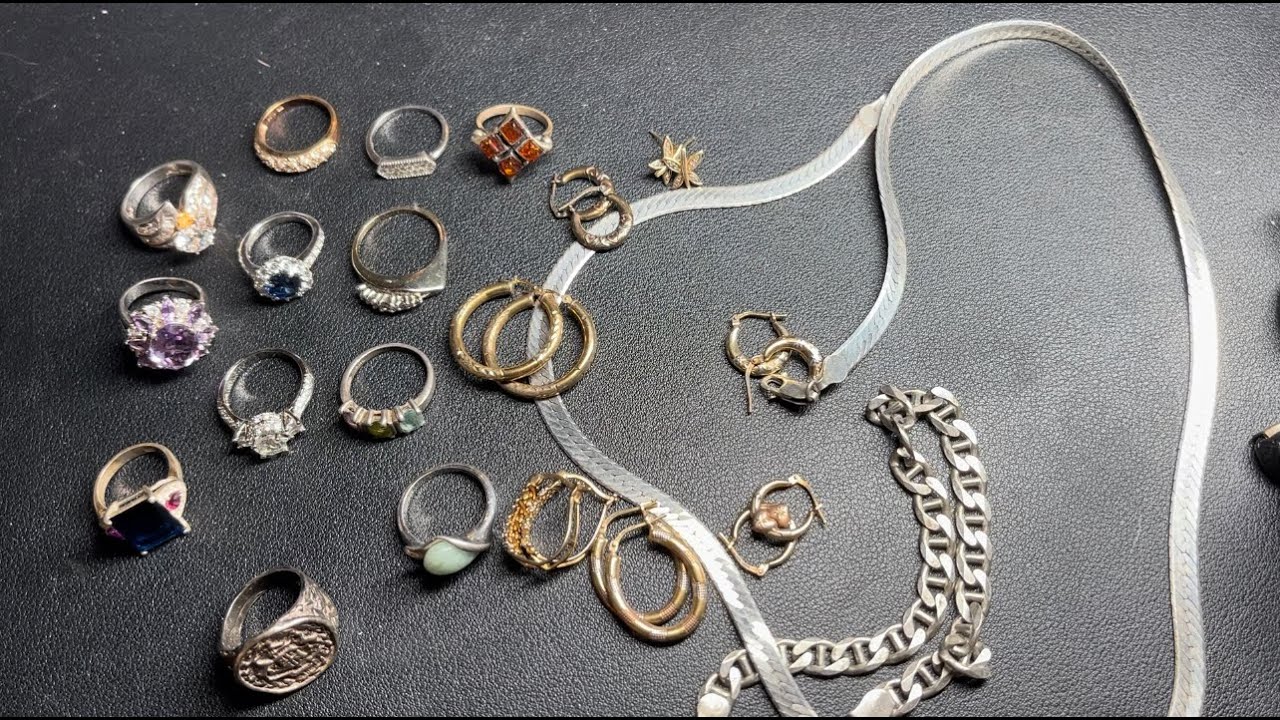 Sterling Silver Jewelry 3 Auction Bags, Gemstone Rings, Sterling Rings ...