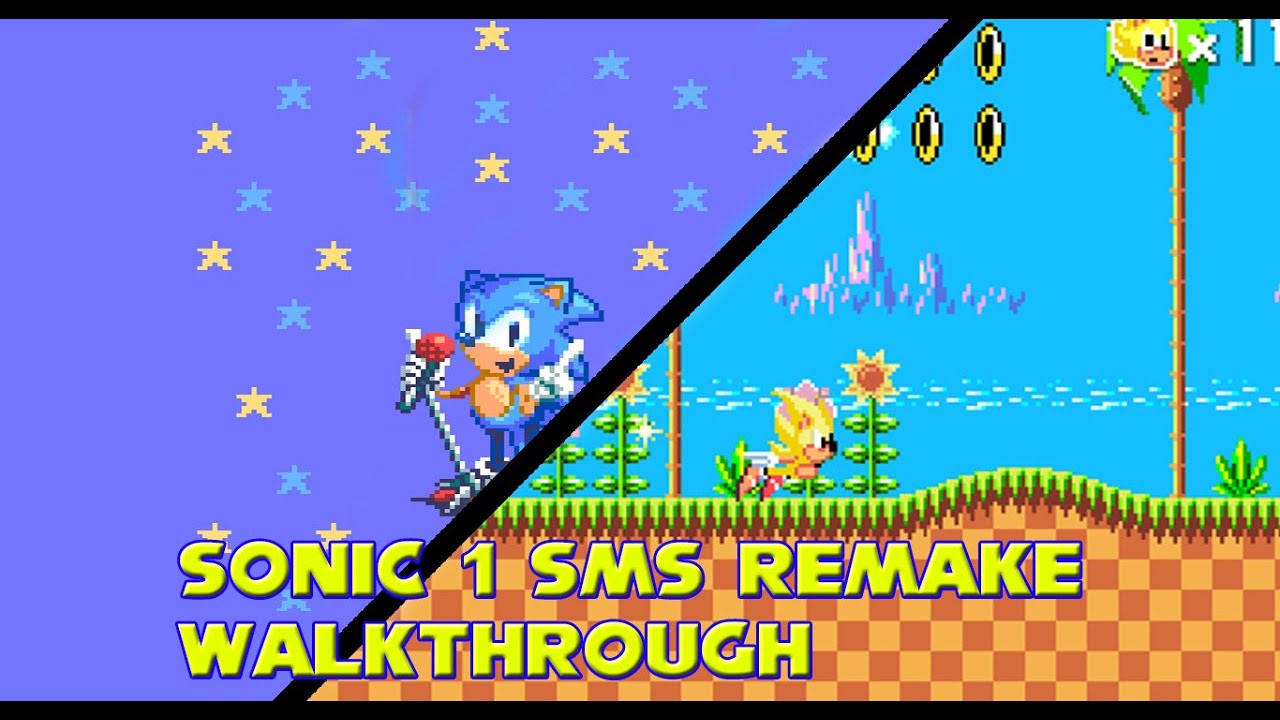 Sonic 1 SMS Remake 1.0.G Walkthrough|Kirbitos02 - YouTube