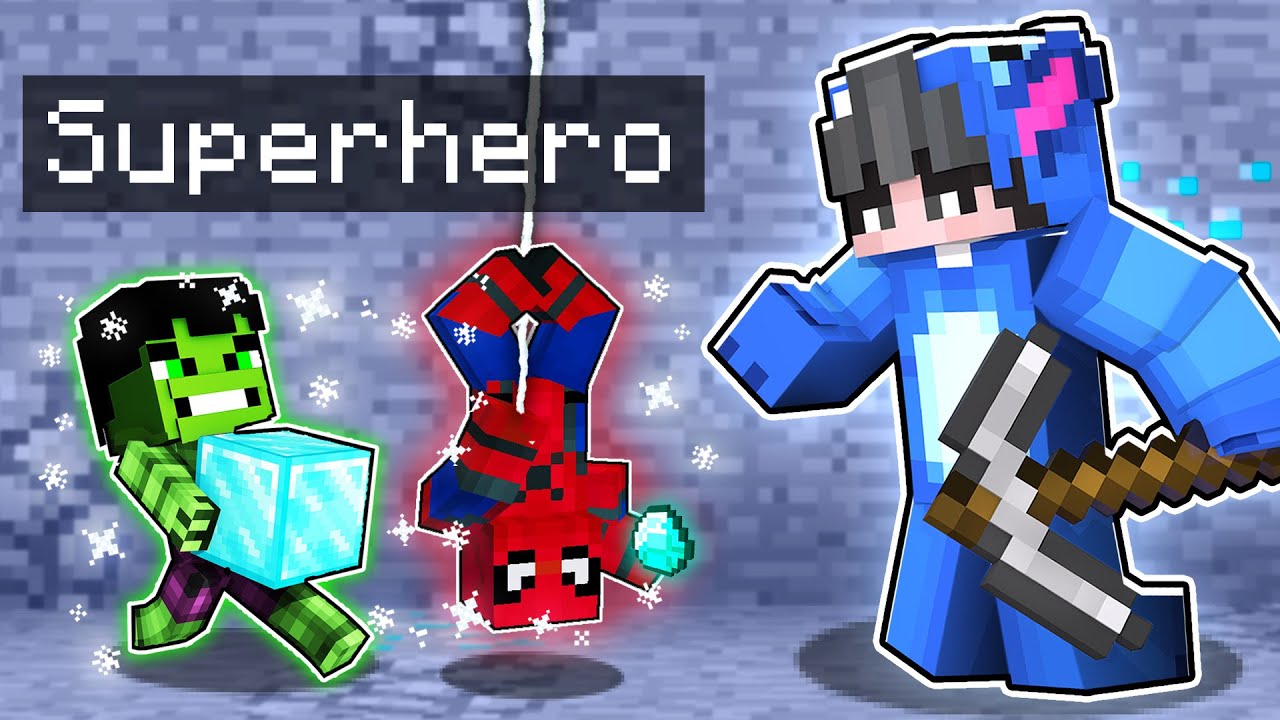 Playing Minecraft as a HELPFUL Superhero! - YouTube