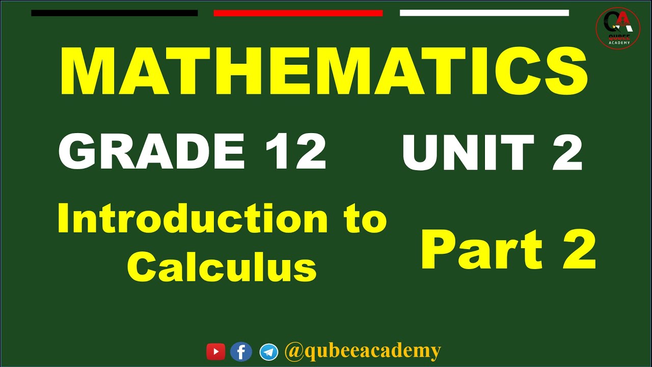 2. Grade12 Maths Unit 2 (part 2)| Gradient , Instantaneous change | New ...