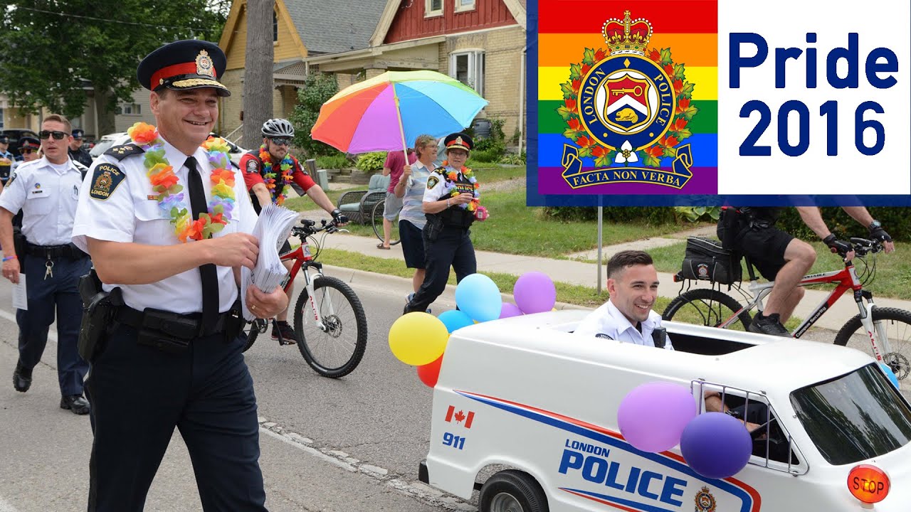 Pride 2016 with the London Police Service - YouTube