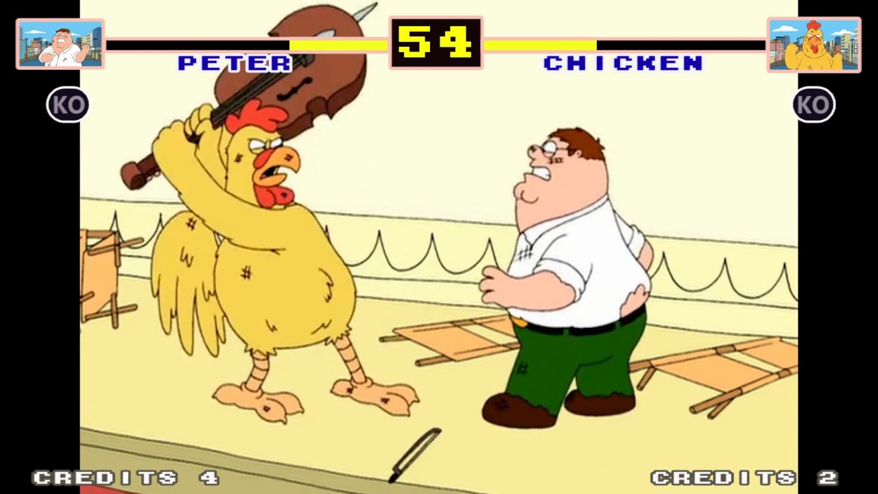 Peter Griffin vs Ernie Chicken with Healthbars | Family Guy (2005 ...