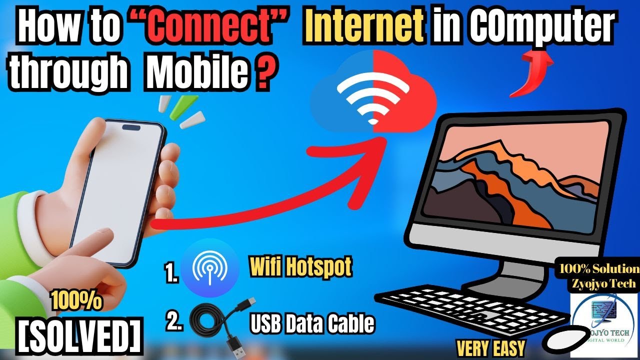 How To Connect Internet from Mobile to PC or Laptop via hotspot - YouTube