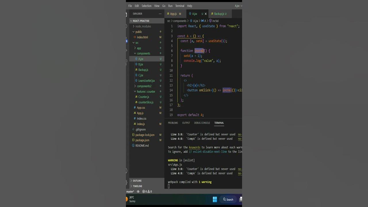 Usestate Hook In 60 Sec Reactjs Reacthooks Shorts Youtube