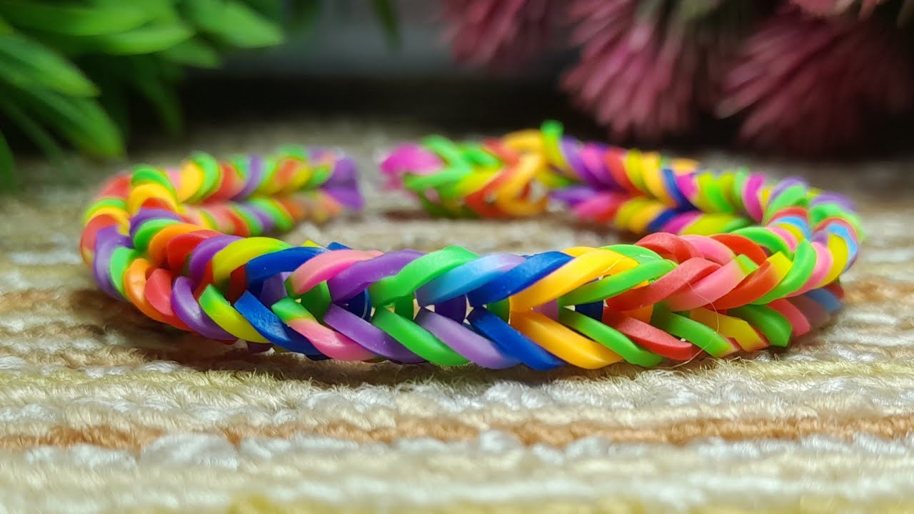 Mutli Coloured Loom Band 🧡 ️ || Loom Bands Making Tutorial || # ...