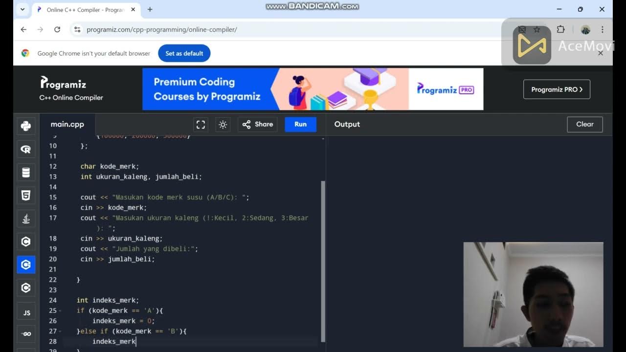 UTS Praktik Logika dan Algoritma Pemrograman soal (1) - YouTube