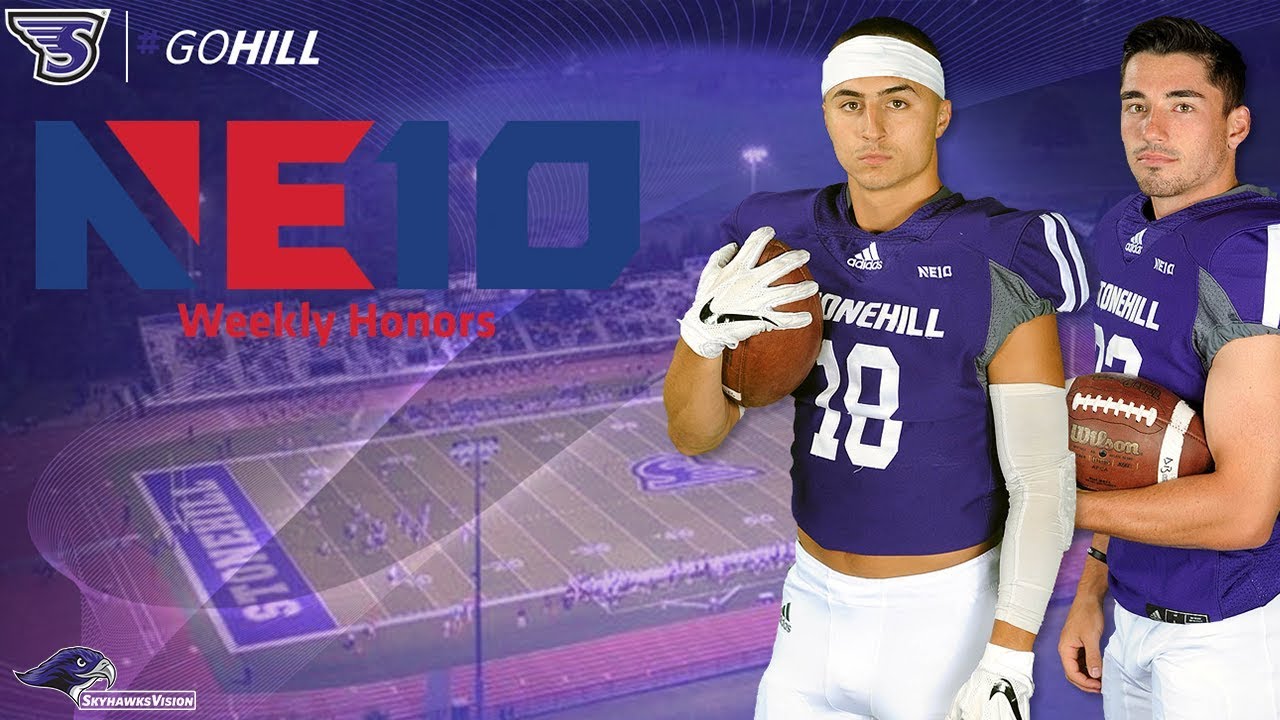 Stonehill Football Earns Two NE10 Weekly Honors - YouTube