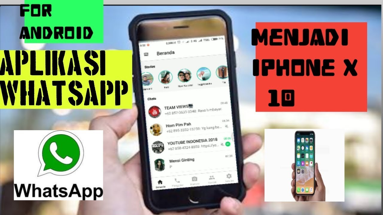 Cara Merubah Tampilan WhatsApp Di Android Menjadi Tampilan iPhone x ...