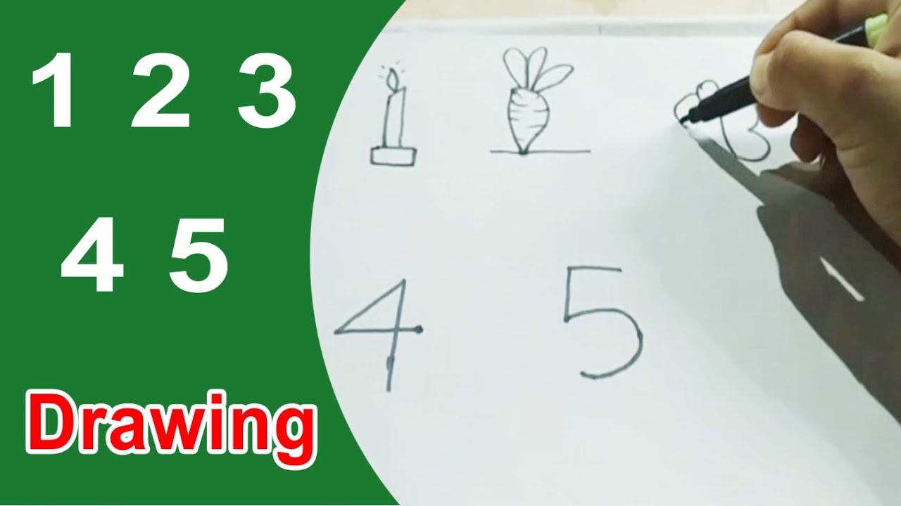 12345 Drawing by Disak Islam @KishorAngan - YouTube