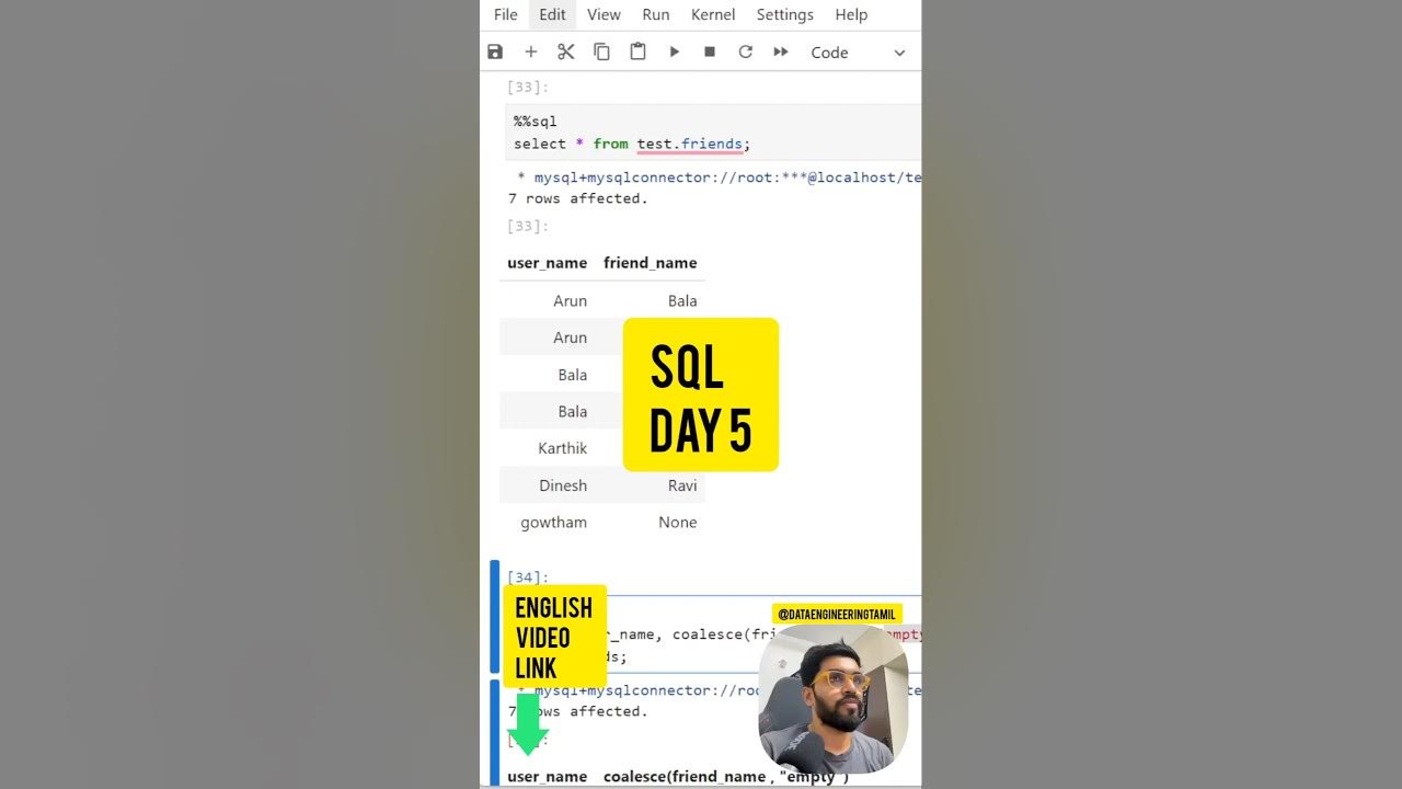 Day5 - 𝐒𝐐𝐋 𝐢𝐧 𝟔𝟎 Seconds - YouTube