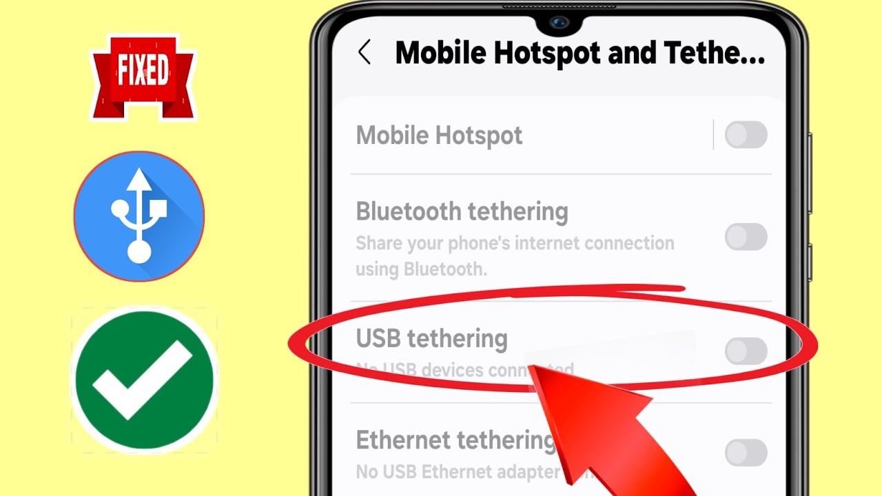 Como consertar o tethering USB que não funciona apenas carregando no celular 2024 - YouTube