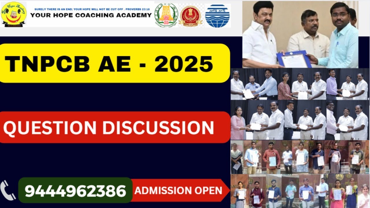 TNPCB PREVIOUS YEAR QUESTIONS / TNPCB ONLINE CLASSES / TNPCB TOP ...
