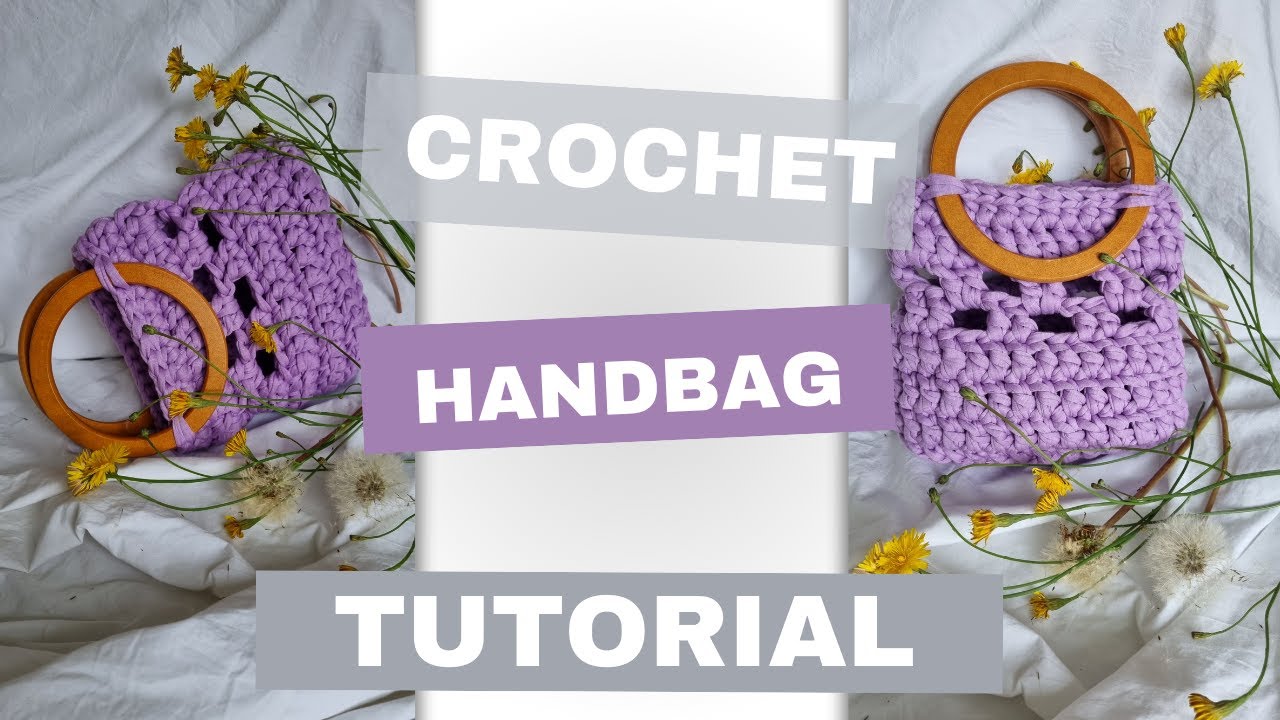 Crochet handbag tutorial with wooden handles(beginner friendly) - YouTube