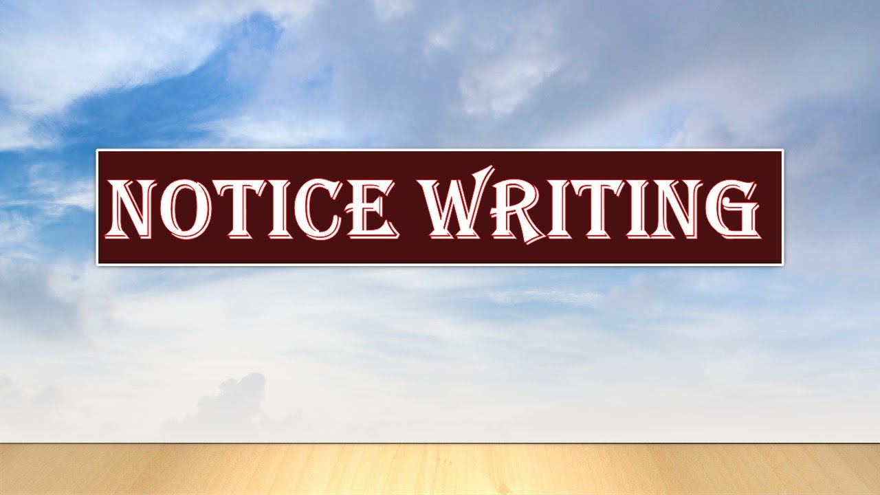 HOW TO WRITE NOTICE WRITING WITH TAMIL EXPLANATION - YouTube
