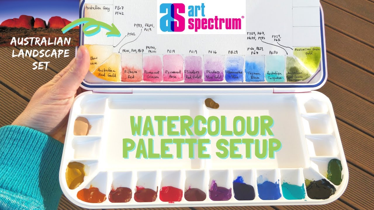Art Spectrum watercolour palette setup - YouTube
