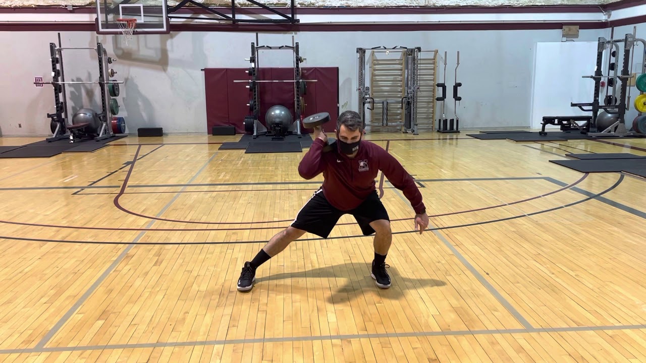 DB offset opposite shoulder Lateral Lunge - YouTube