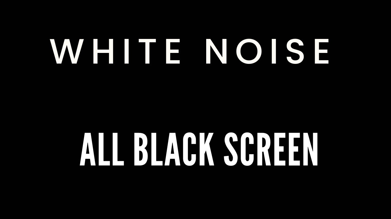 White Noise ALL Black Screen | White Noise for Sleep, Focus or ...