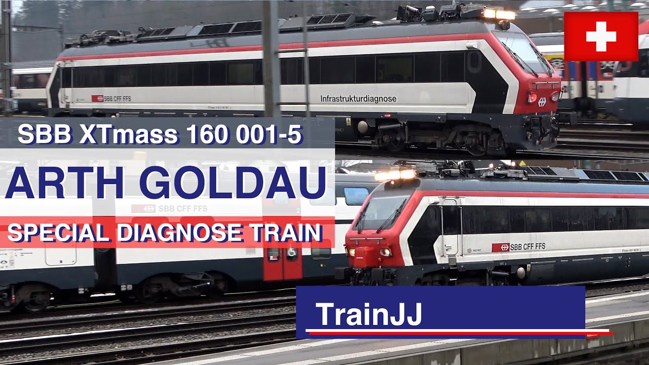 4K SBB XTmass 160 001-5 | Infrastructure Diagnose Train | Arth Goldau ...