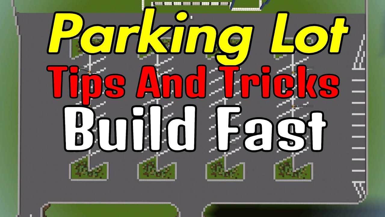 How To Build Parking Lots Fast In Minecraft - YouTube