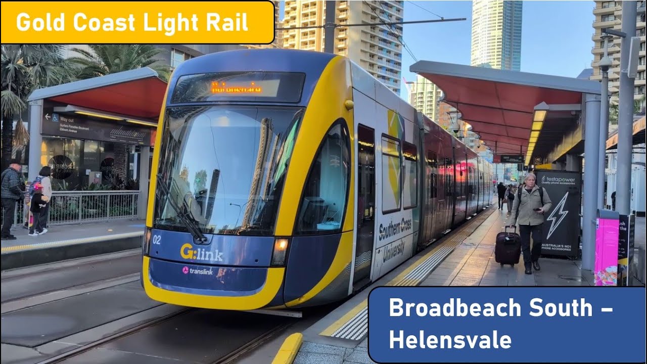 Gold Coast Light Rail Full Journey - Broadbeach South to Helensvale ...