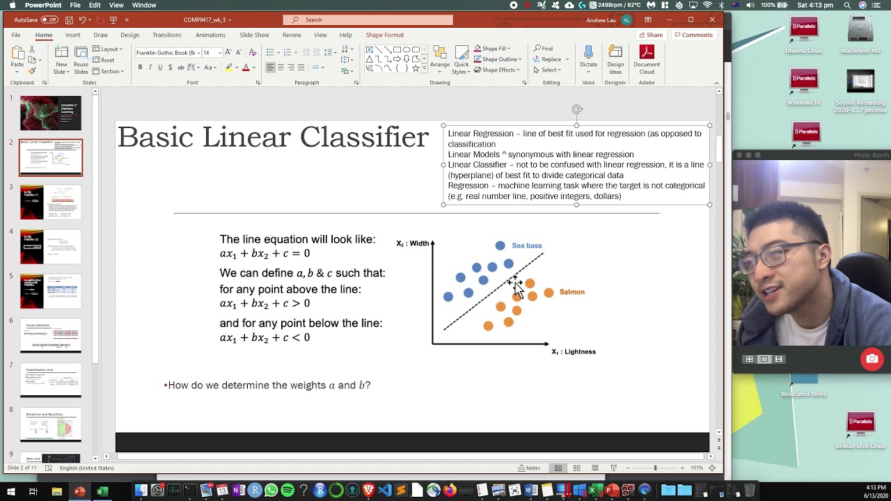 UNSW 2020T2 | COMP9417 Machine Learning Week 3 | Classification - YouTube