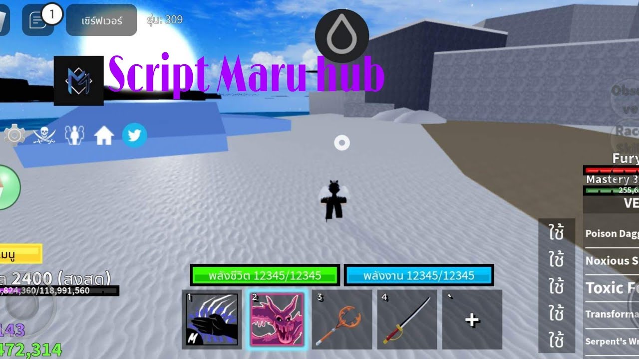 script Maru hub รีวิวลงดันเจี้ยน - YouTube