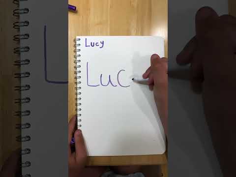 Drawing name Lucy! - YouTube