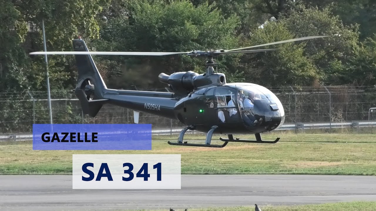 helicopter SA 341 G Gazelle Takeoff at Paris - YouTube