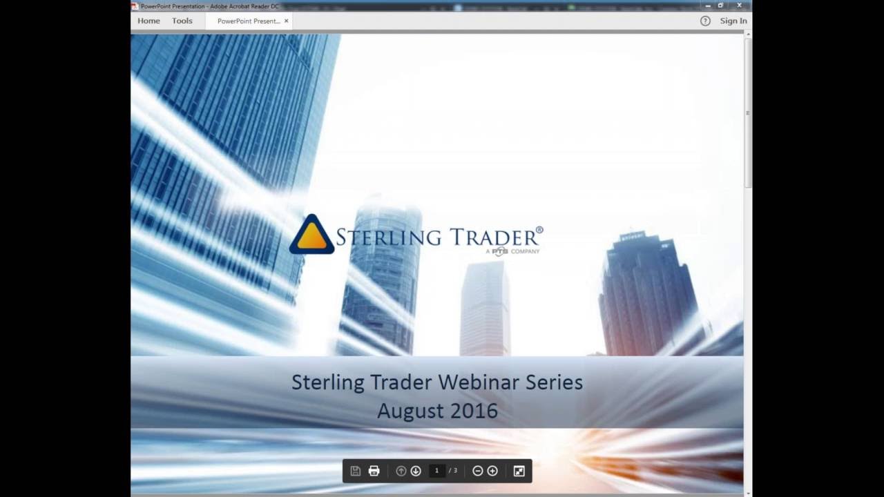sterling trader pro v10 0 - YouTube