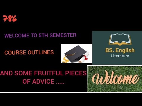 BS English 5th Semester Complete Course Outline || with some advices 🤗🌼 ...